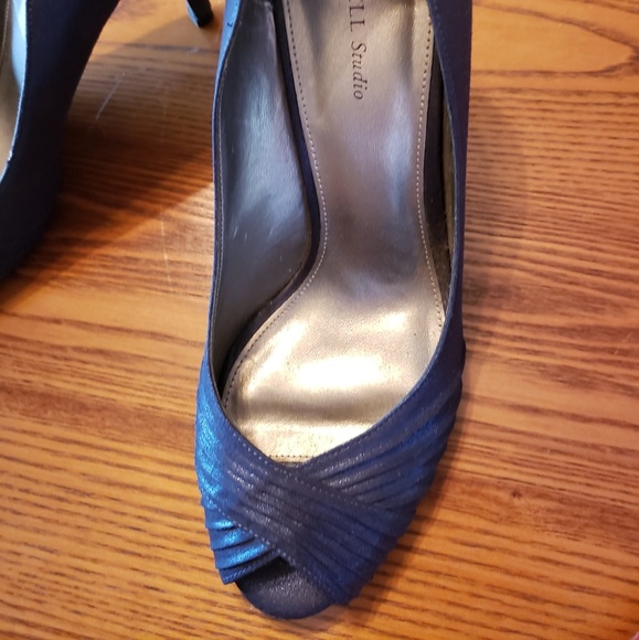 Adrianna Papell | Shoes | Navy Blue Open Toed Papell Studio High Heeled ...